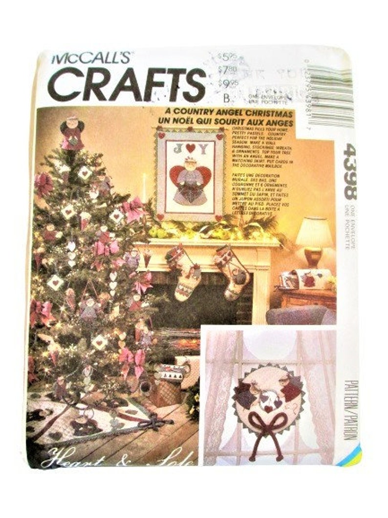 Mccall's A Country Angel Christmas Crafts 4398 Stockings Ornaments ...