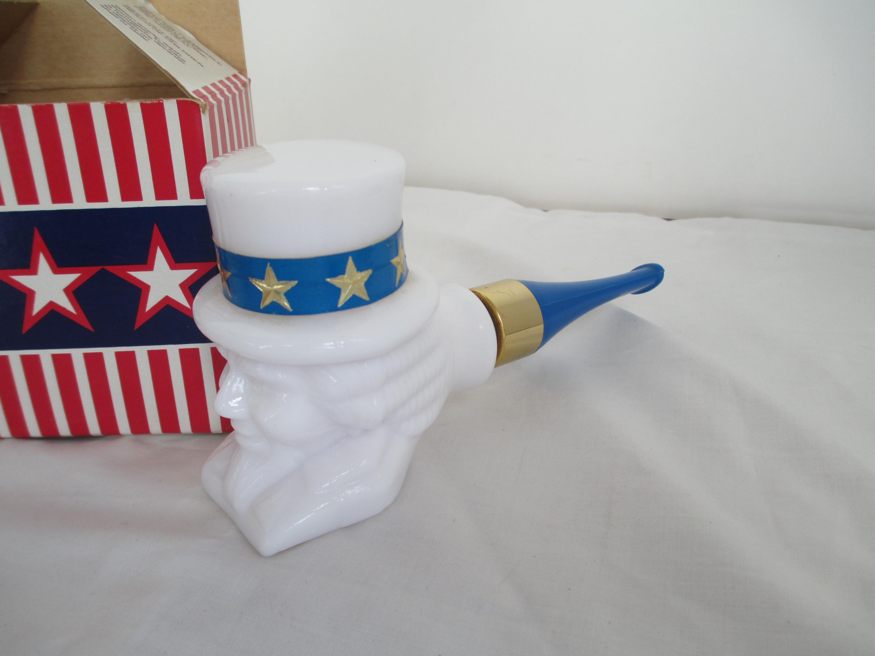 Avon Vintage Uncle Sam Cologne Bottle Pipe Shaped Bottle, With Deep ...