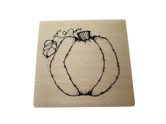 Pumpkin Fall Halloween Rubber Stamp DJ Inkers Decorative Wood - Etsy