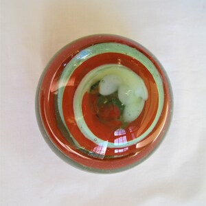Vintage Paperweight Marble Swirl Paperweight With Pontil Hand Blown ...