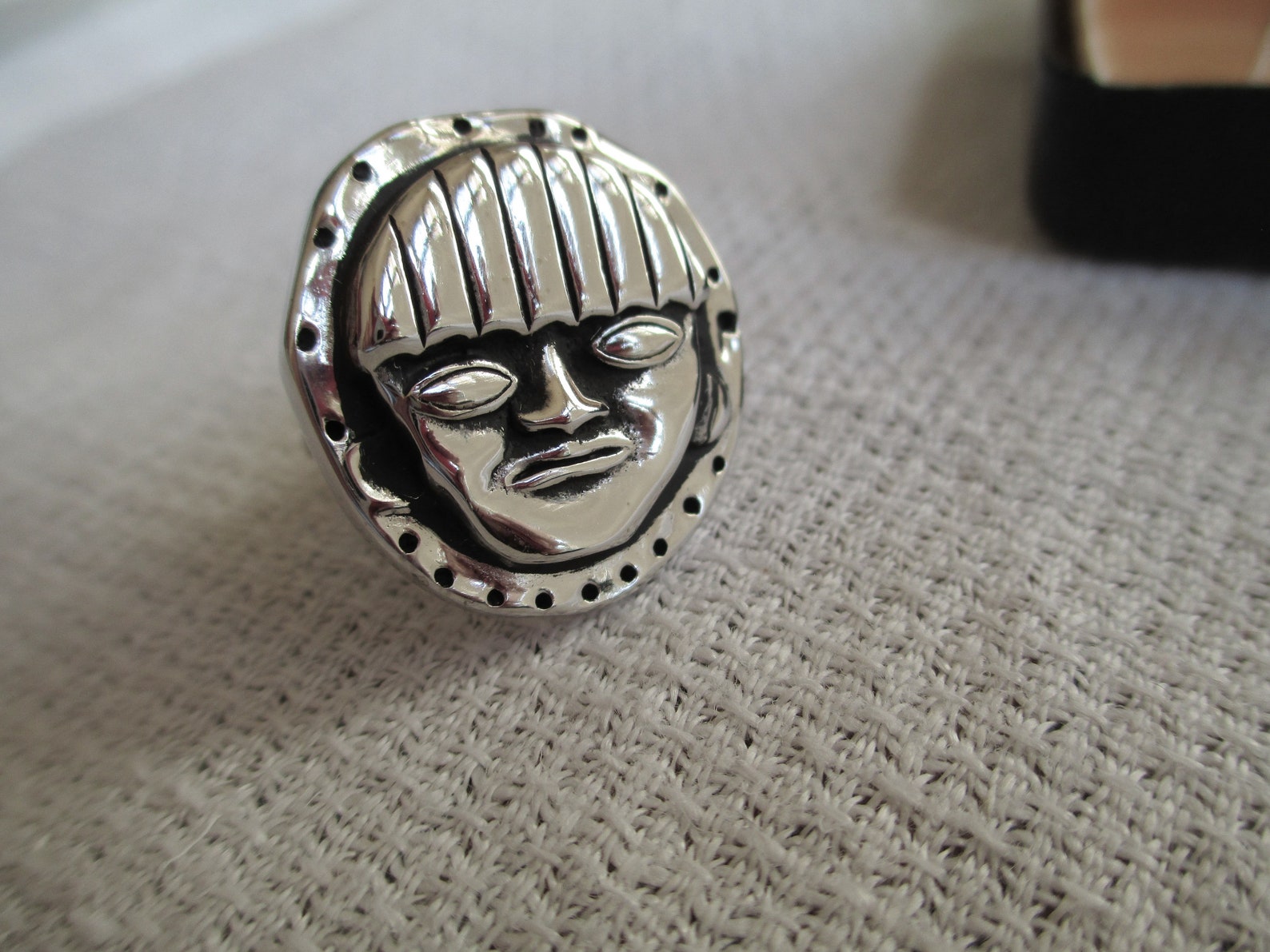 Swank Cufflinks Buccaneer Face Silver in Original Box by Shields ...