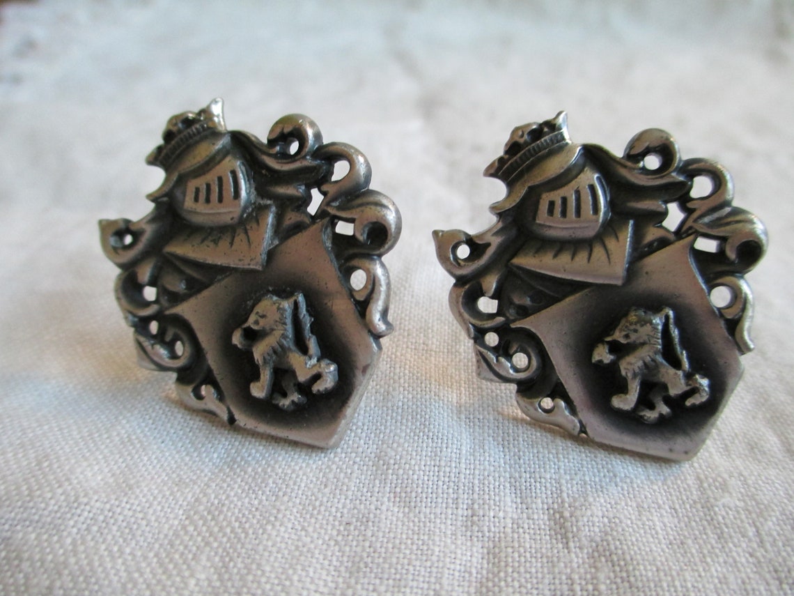 Vintage Swank RARE Royale Designer Collection Knight, Lion and Shield ...