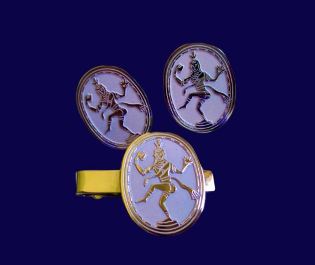 Vintage Swank Original SWANK Bali Siam Dancer Cuff Links and Tie Clip ...