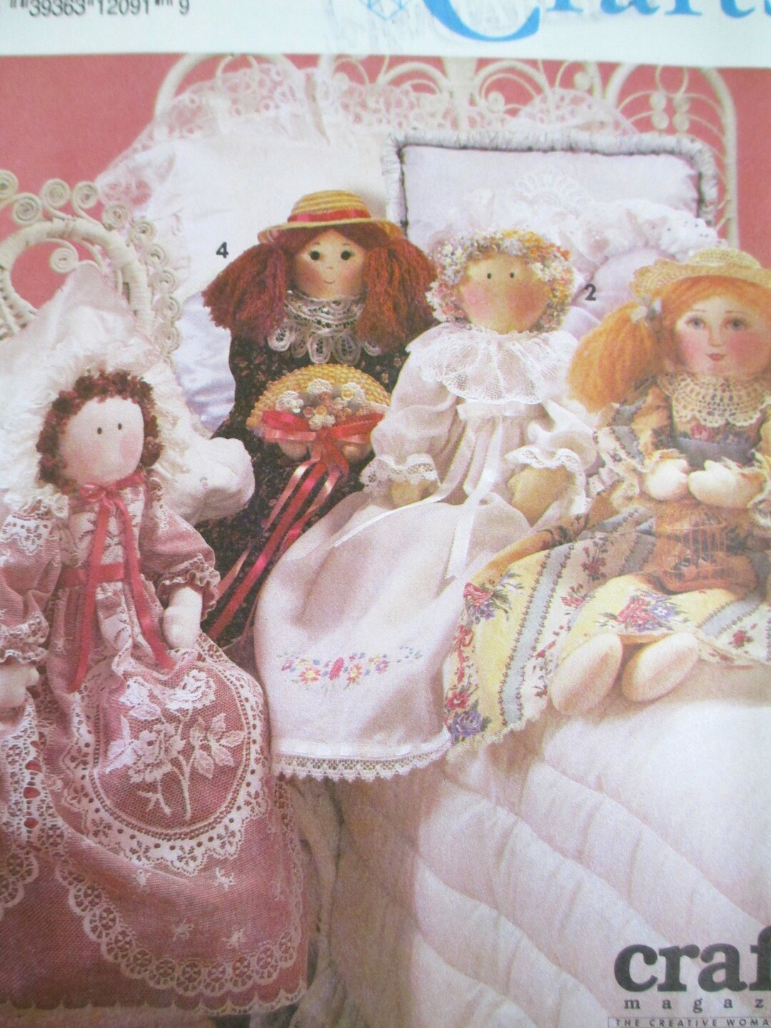 Simplicity Sewing Pattern 7647 UNCUT Bed Dolls Factory Folded 1991 ...