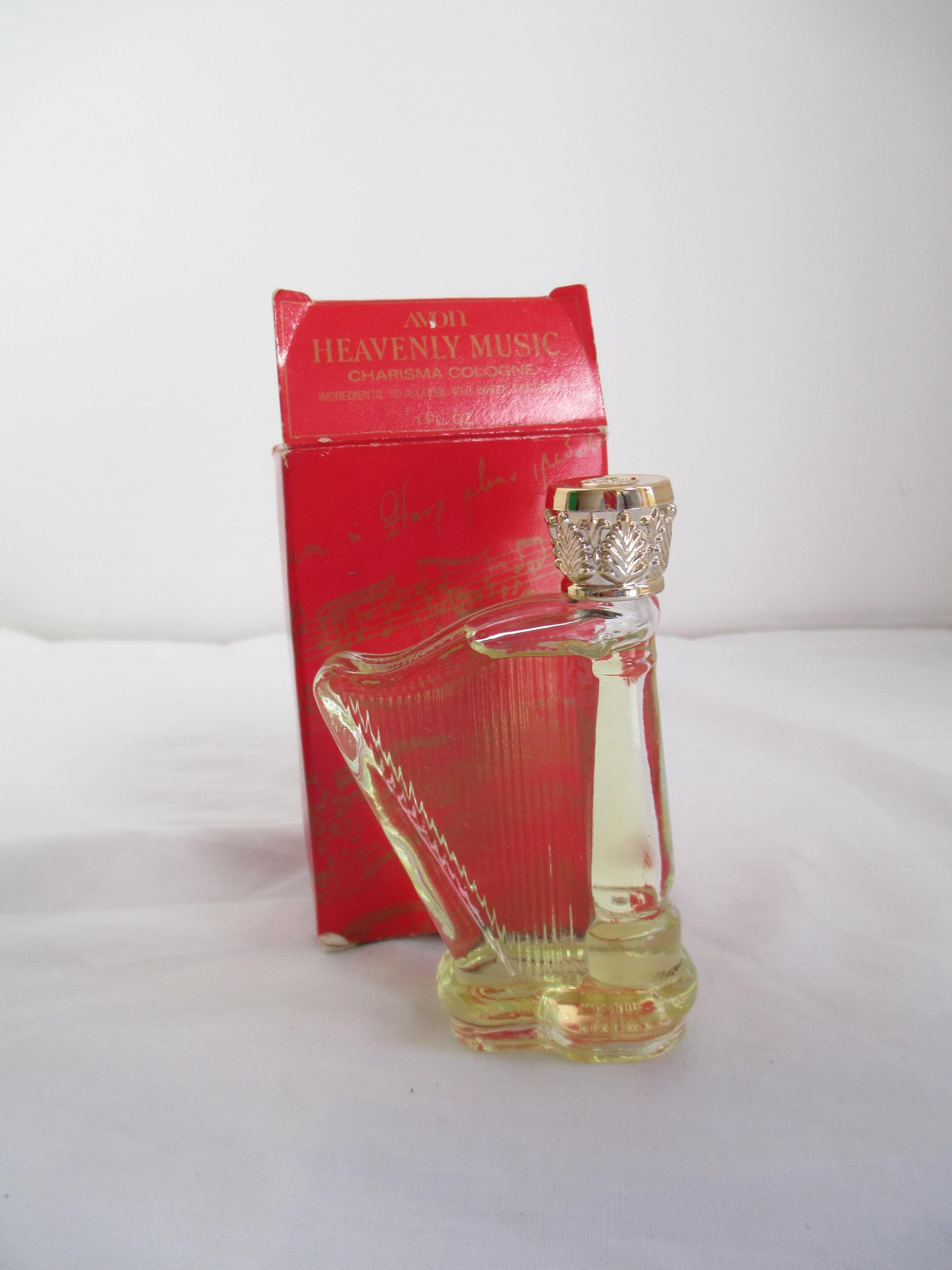 Avon 1970 Avon Heavenly Music Harp With Charisma Cologne With Original ...
