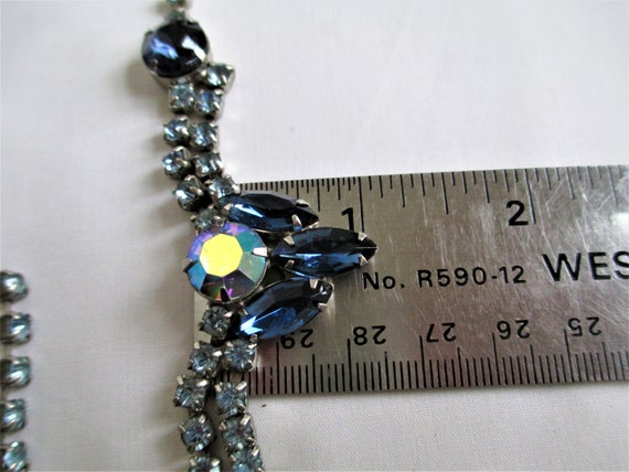 Vintage Juliana Blue Sapphire Aurora Borealis Necklac… - Gem