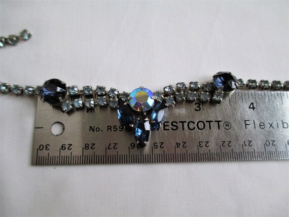 Vintage Juliana Blue Sapphire Aurora Borealis Necklac… - Gem