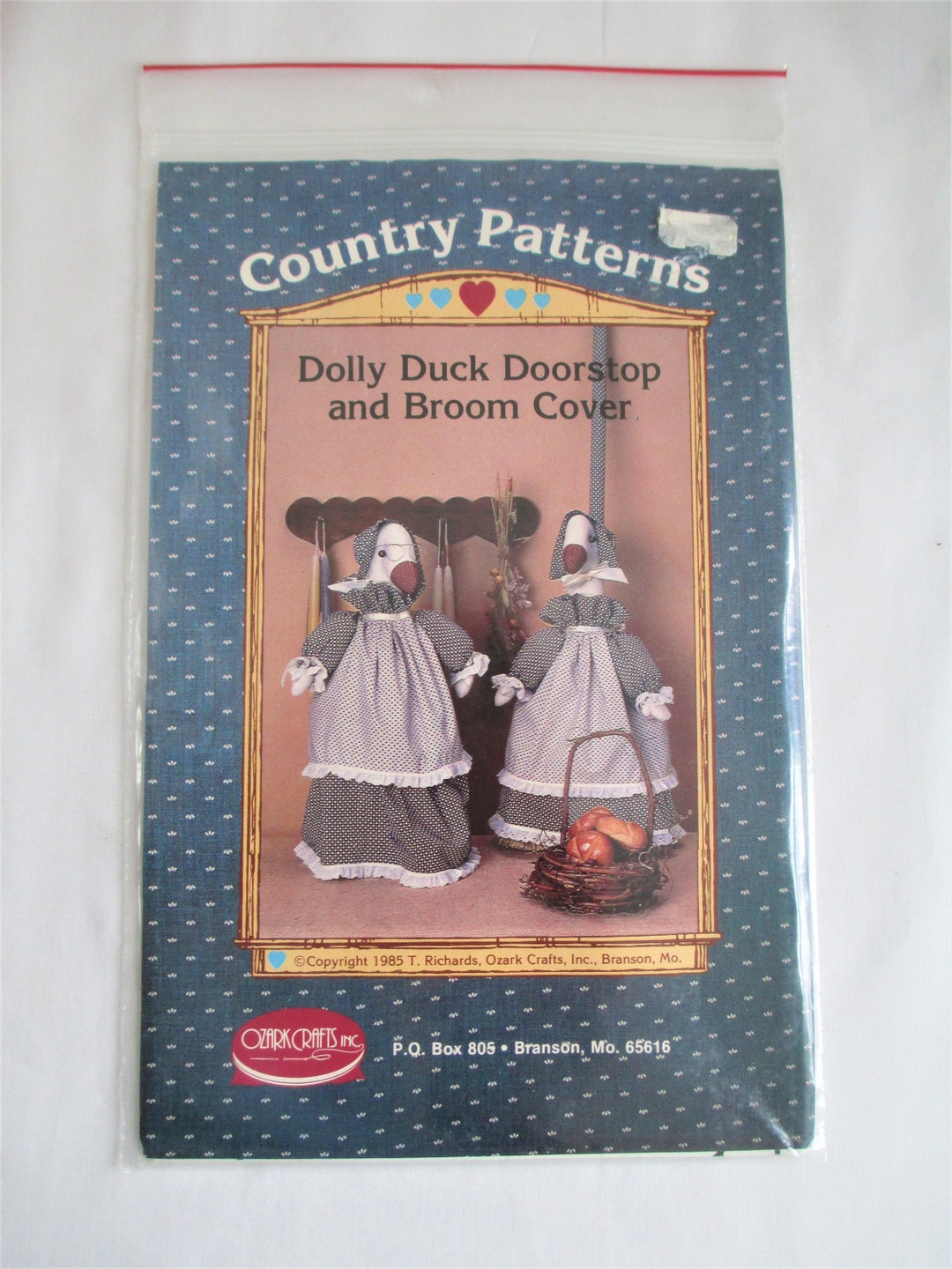 Dolly Duck Sewing Pattern UNCUT Doorstop and Broom Cover Pattern ...