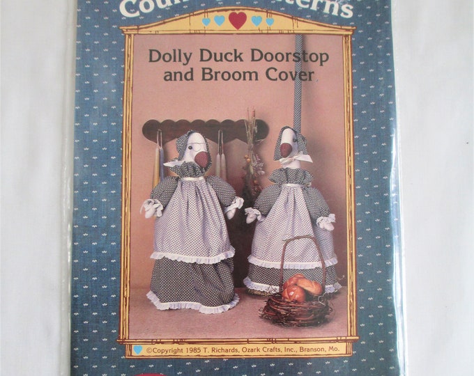 Dolly Duck Sewing Pattern UNCUT Doorstop and Broom Cover Pattern ...