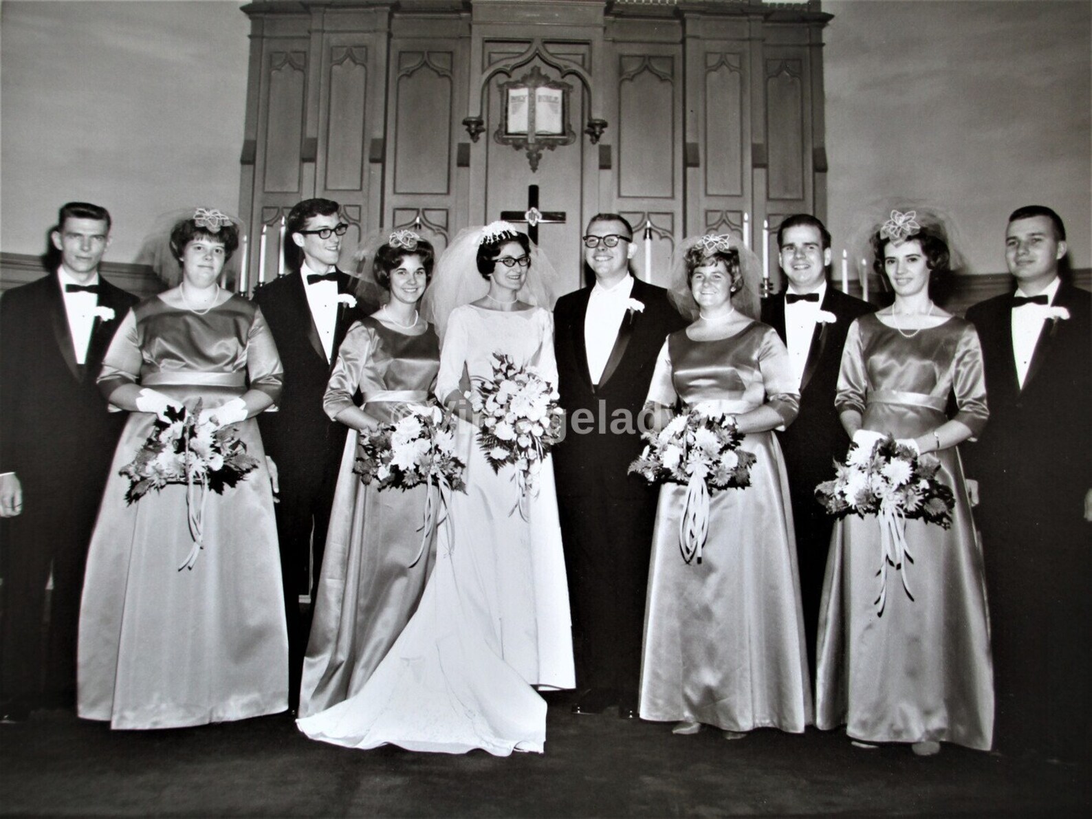 Vintage Photo 1966 Wedding Party Photo of the Ward Wedding ARCHIVE of ...