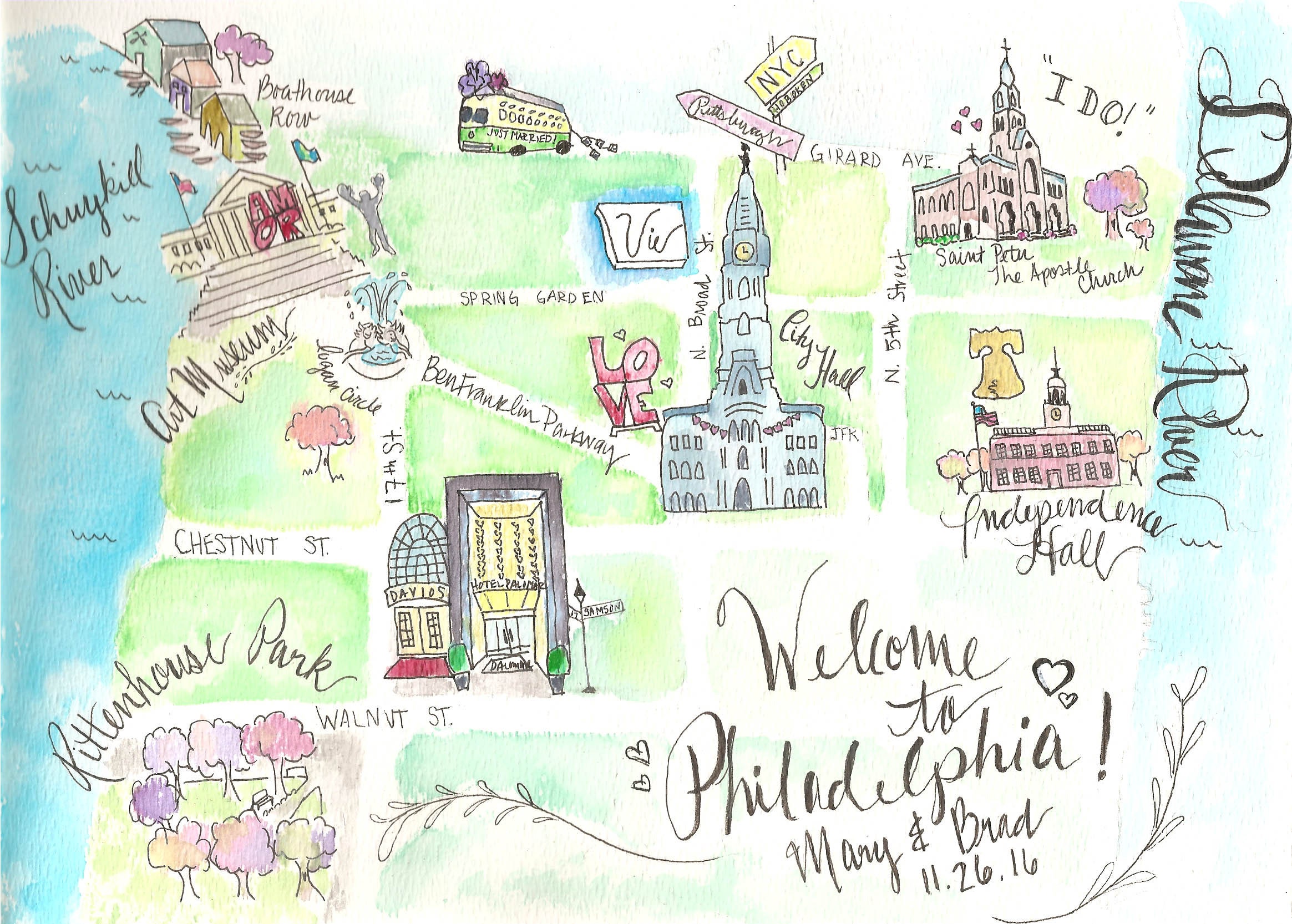 Custom Illustrated Map - Etsy