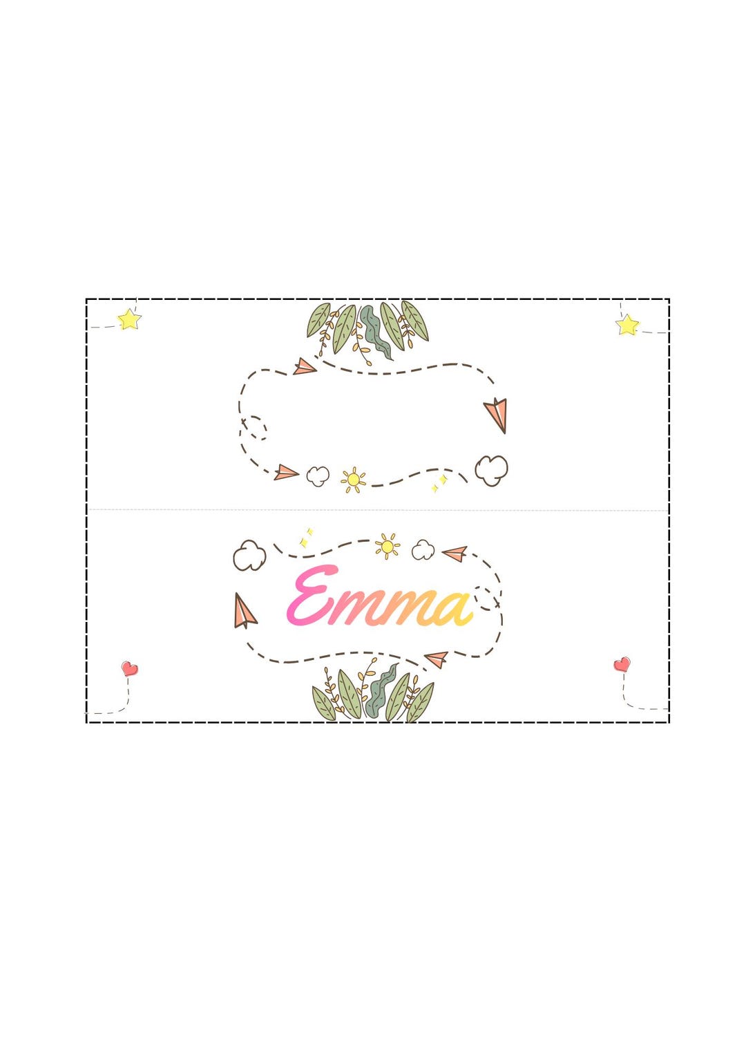 Printable Name Cards A4 | Children's Name Cards | PDF Download | Table ...