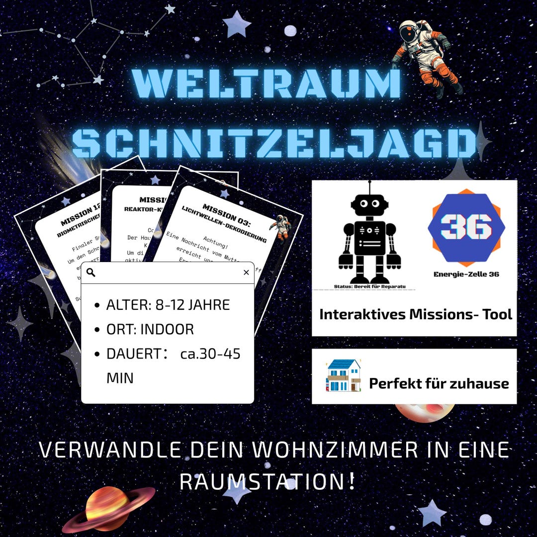 Space Scavenger Hunt | Children 8-12 Years | Printable Space Mission ...