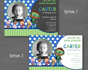 Super Why Invitation - Etsy