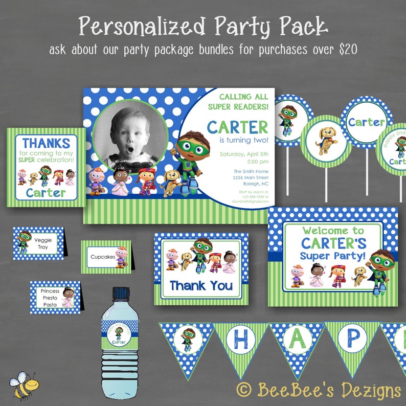 INSTANT DOWNLOAD Super Why Happy Birthday Banner--diy Printable - Etsy