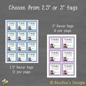 Chuck E. Cheese Birthday Party Square Favor Tags--custom Printable; Boy ...