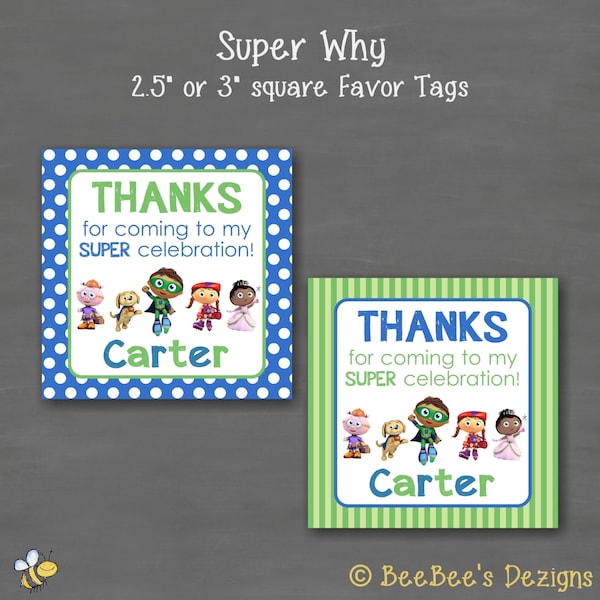 Super Why Stickers - Etsy