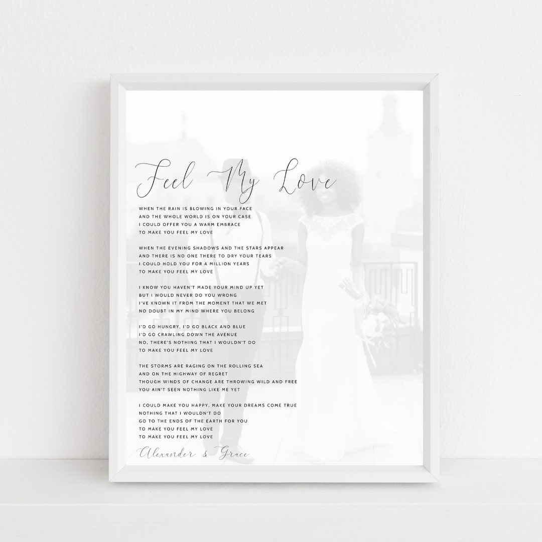 Wedding Song Lyrics, Editable Template, Instant Download, Song Lyrics ...
