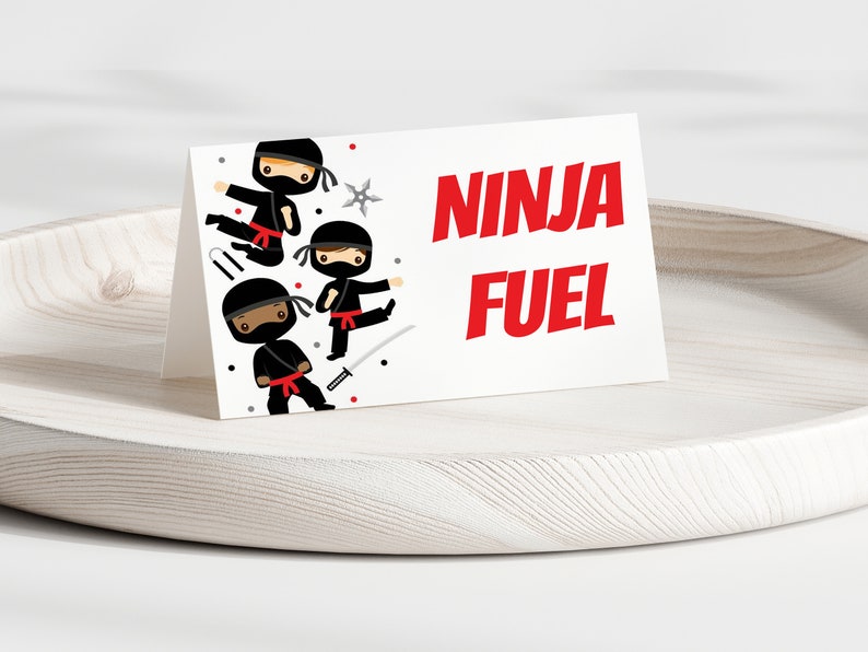 Ninja Food Labels Ninja Birthday Ninja Party Food Labels - Etsy