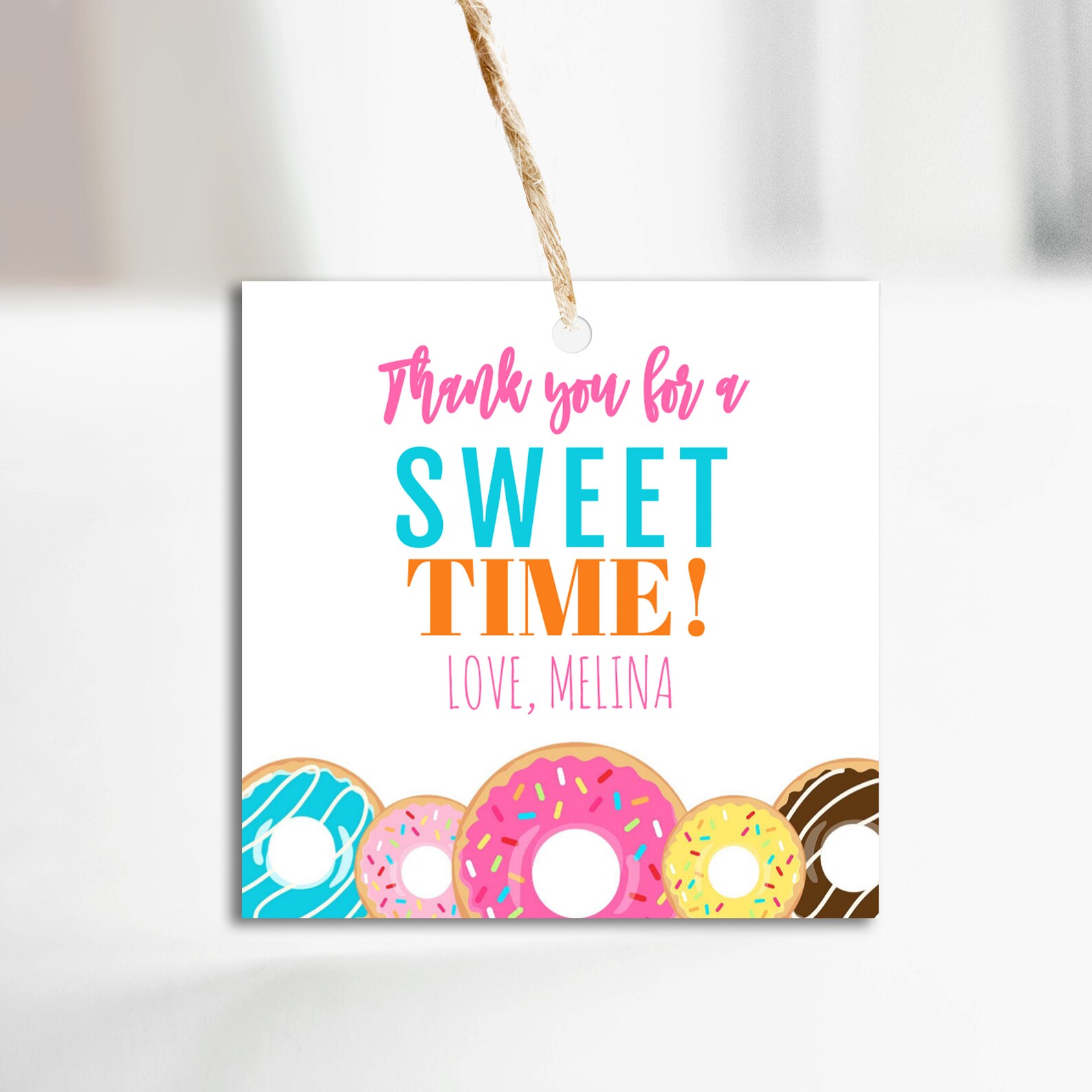 Donut Birthday Partydonut Party Donut Favor Tags Sweet - Etsy