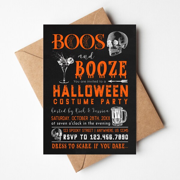 Boos and Booze Party - Etsy