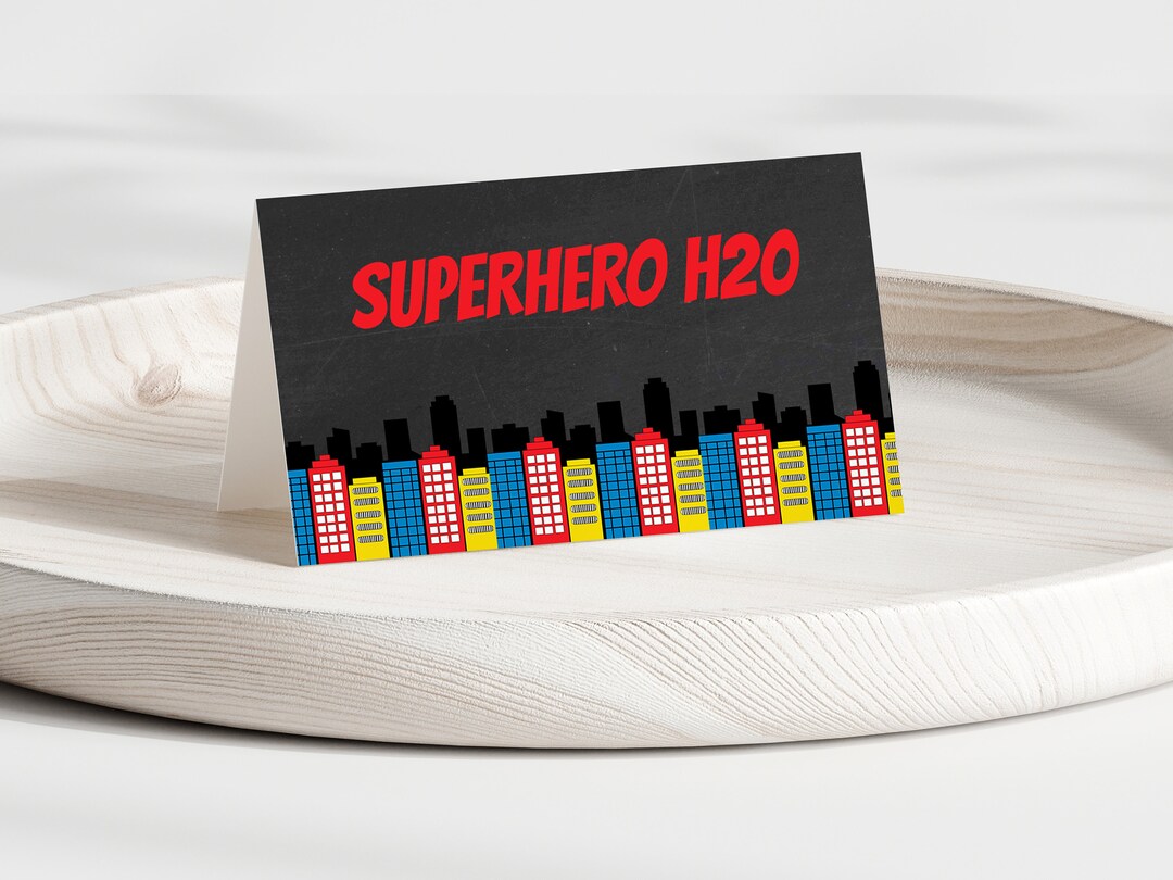 Superhero Birthday Superhero Food Labels Super Hero Party - Etsy