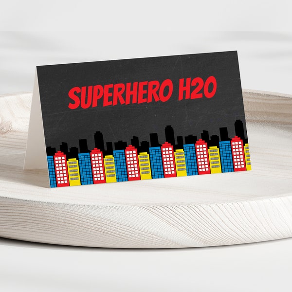 Superhero Food Label - Etsy