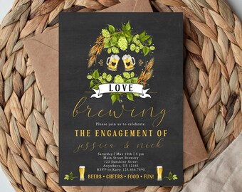 Love is Brewing, Beer Invitation, Brews Before I Dos, Coed Bridal ...