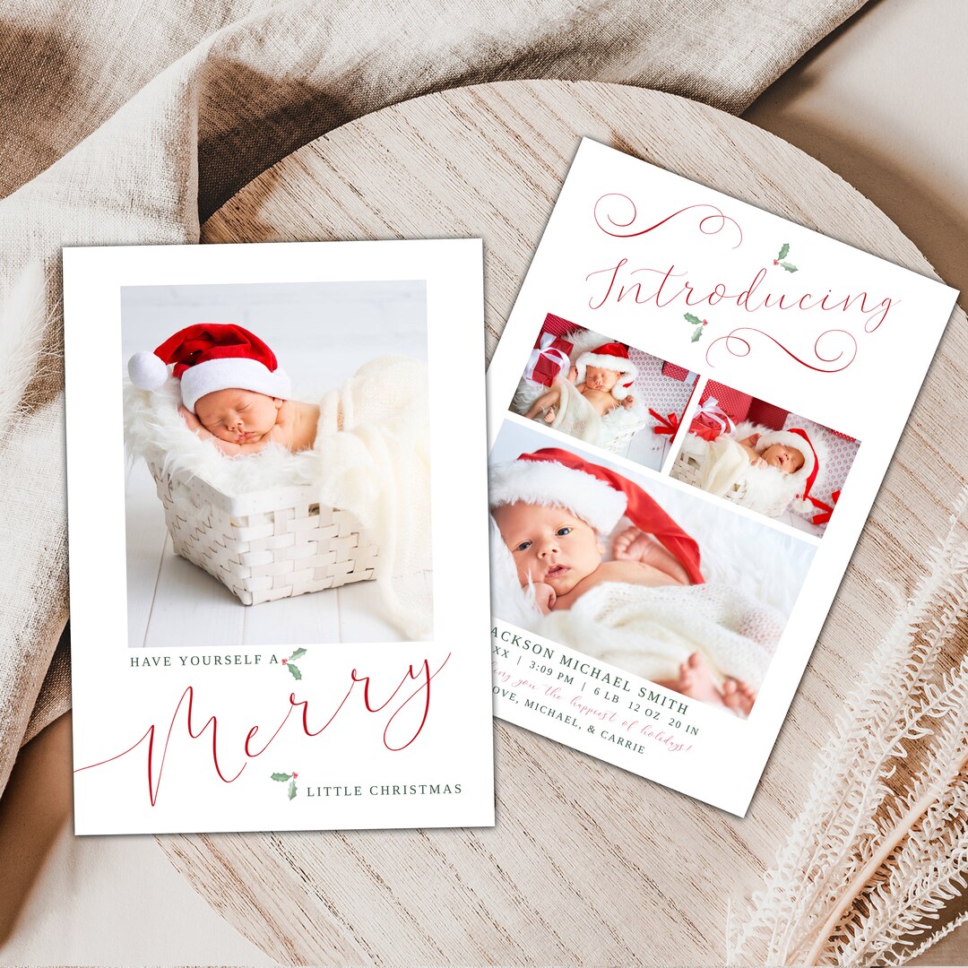 Christmas Birth Announcement Card