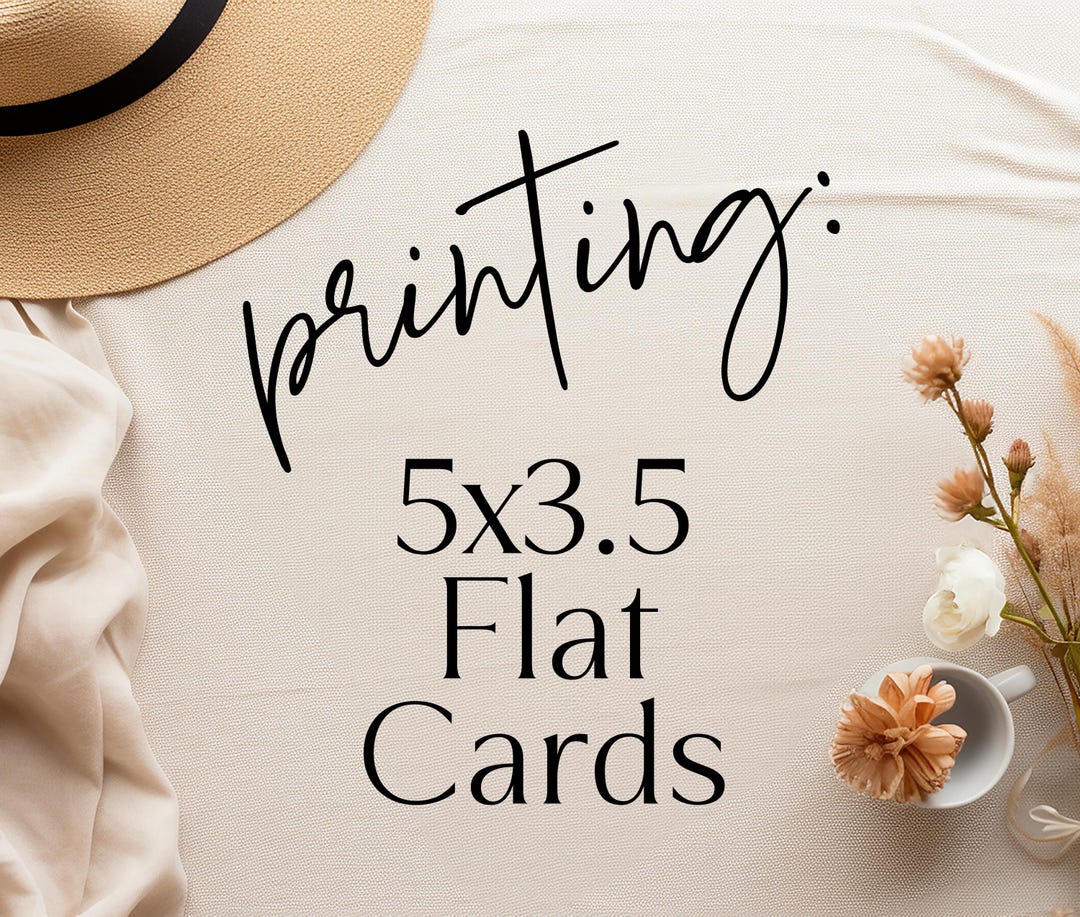 5x3.5 Printed Invitation, 5x3.5 Card Stock Prints, Printing Add On ...