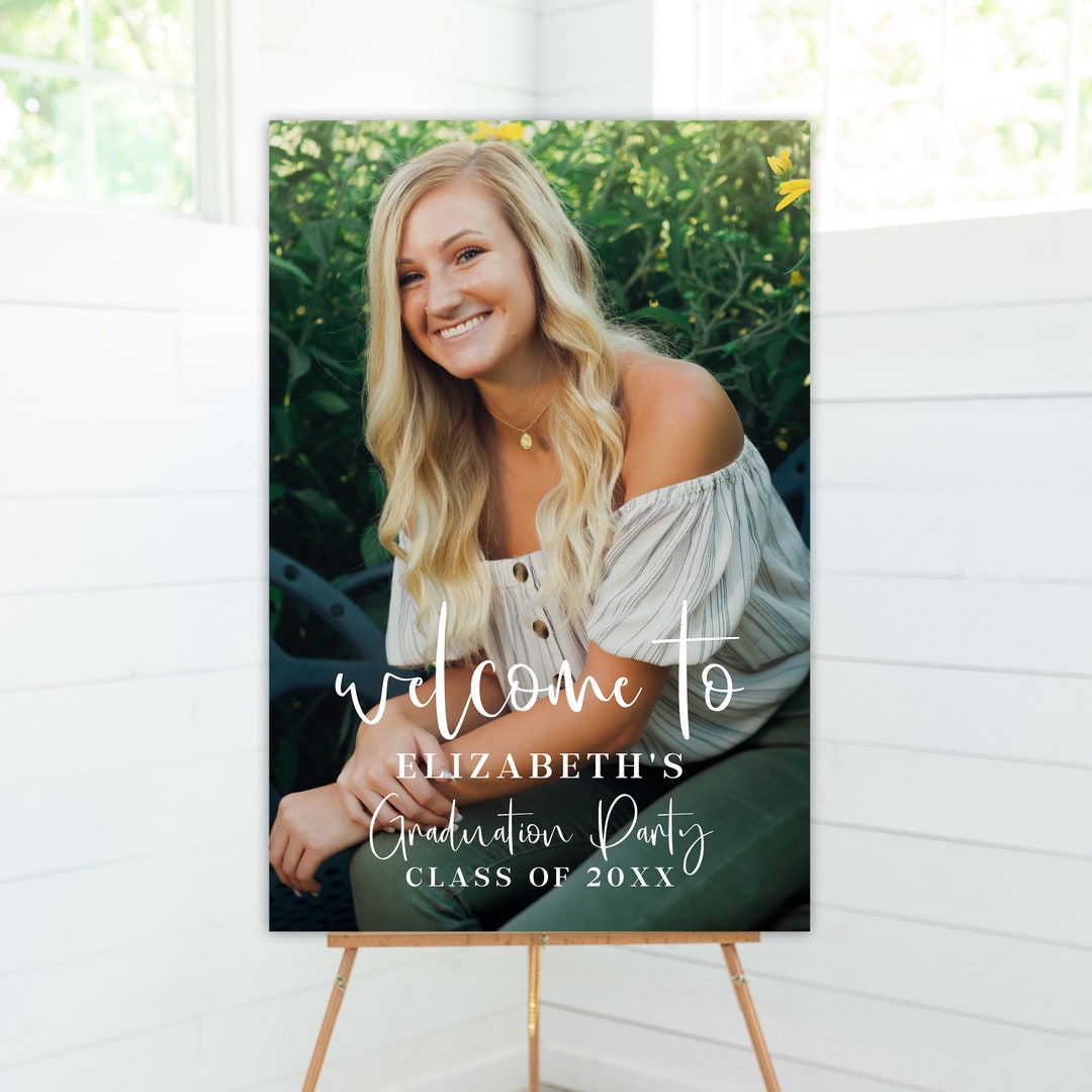 Graduation Party Welcome Sign, School Graduation Decor, College Grad ...
