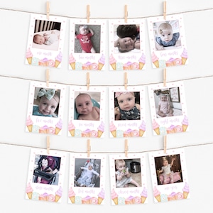 ONE Sweet Year, Sweet One, Girl 1st Birthday Banner, Photo Sign, 1st ...