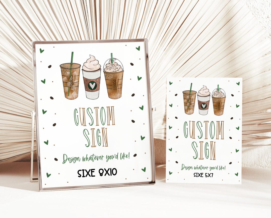 Coffee Birthday, Latte of Fun, Coffee Theme, Coffee Party Sign, 8x10 ...