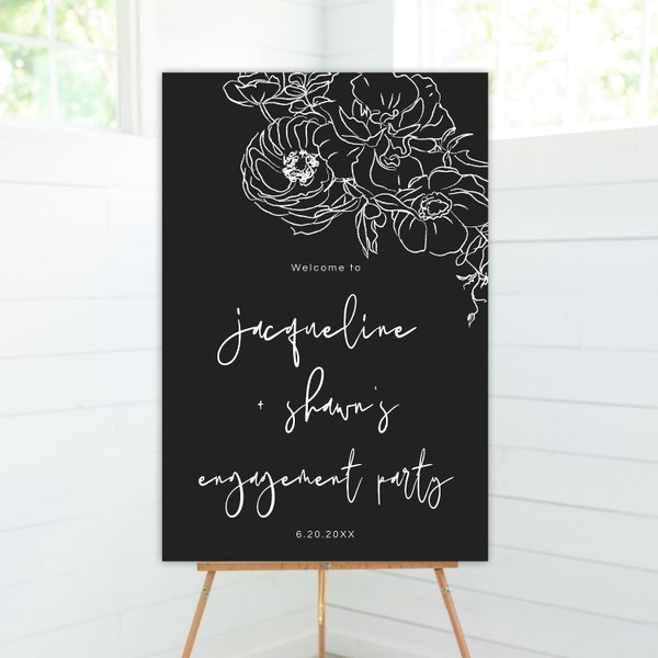 Black Tie Party Welcome Sign - Etsy