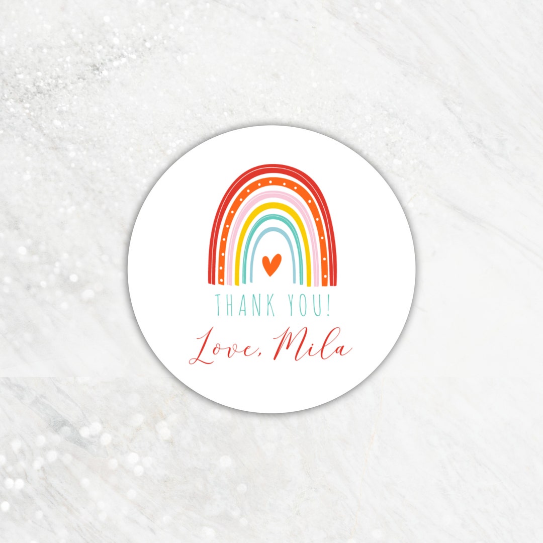 Rainbow Sticker, Rainbow Label, Rainbow Birthday, Rainbow Party ...
