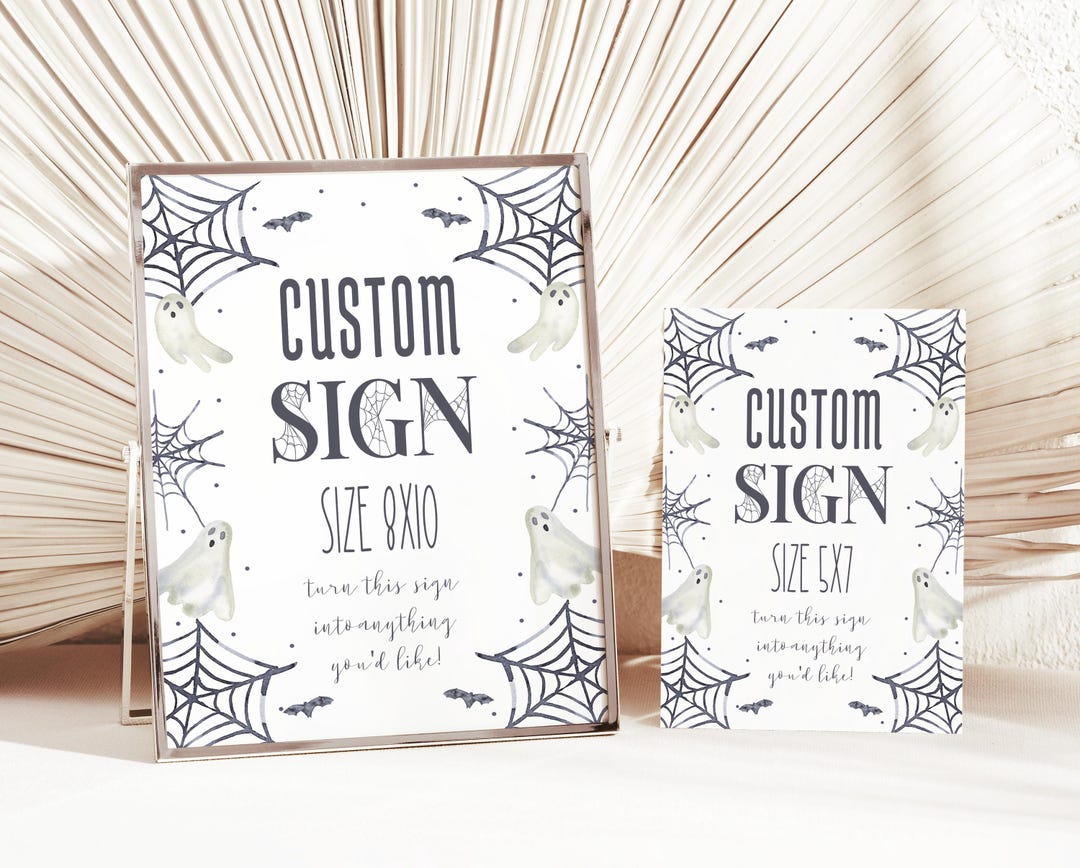 Halloween Birthday Sign. 8x10 Sign, 5x7 Sign, Custom Sign, Halloween ...