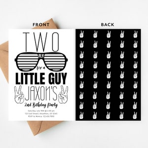 Two Fly Birthday Invitation, Second Birthday Boy, 2nd Birthday Invite ...