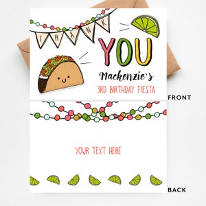 Taco Birthday Party, Taco Thank You Card, Taco Bout A, Taco Twosday ...