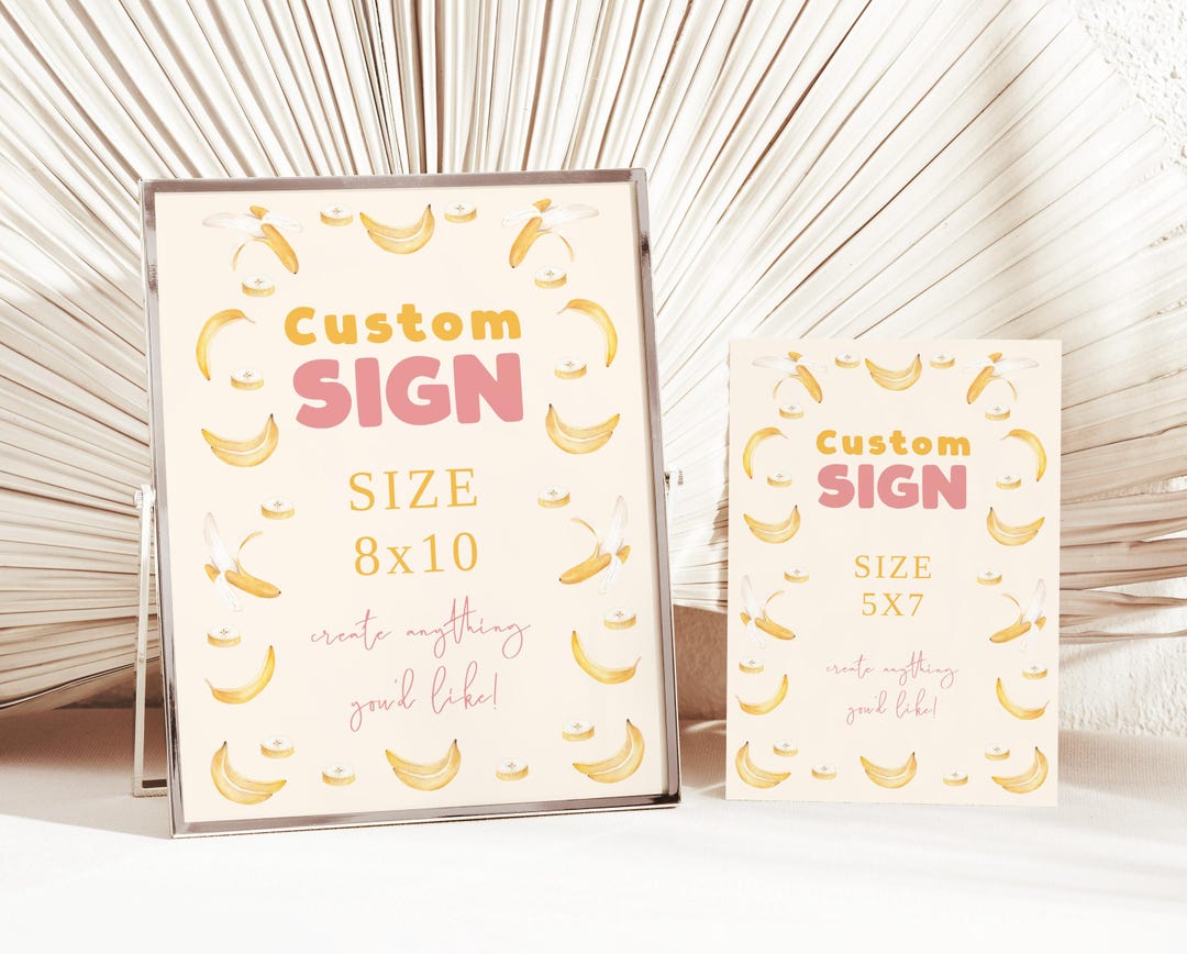 Banana Birthday, Let's Go Bananas, Banana Theme, Banana Party, 8x10 ...