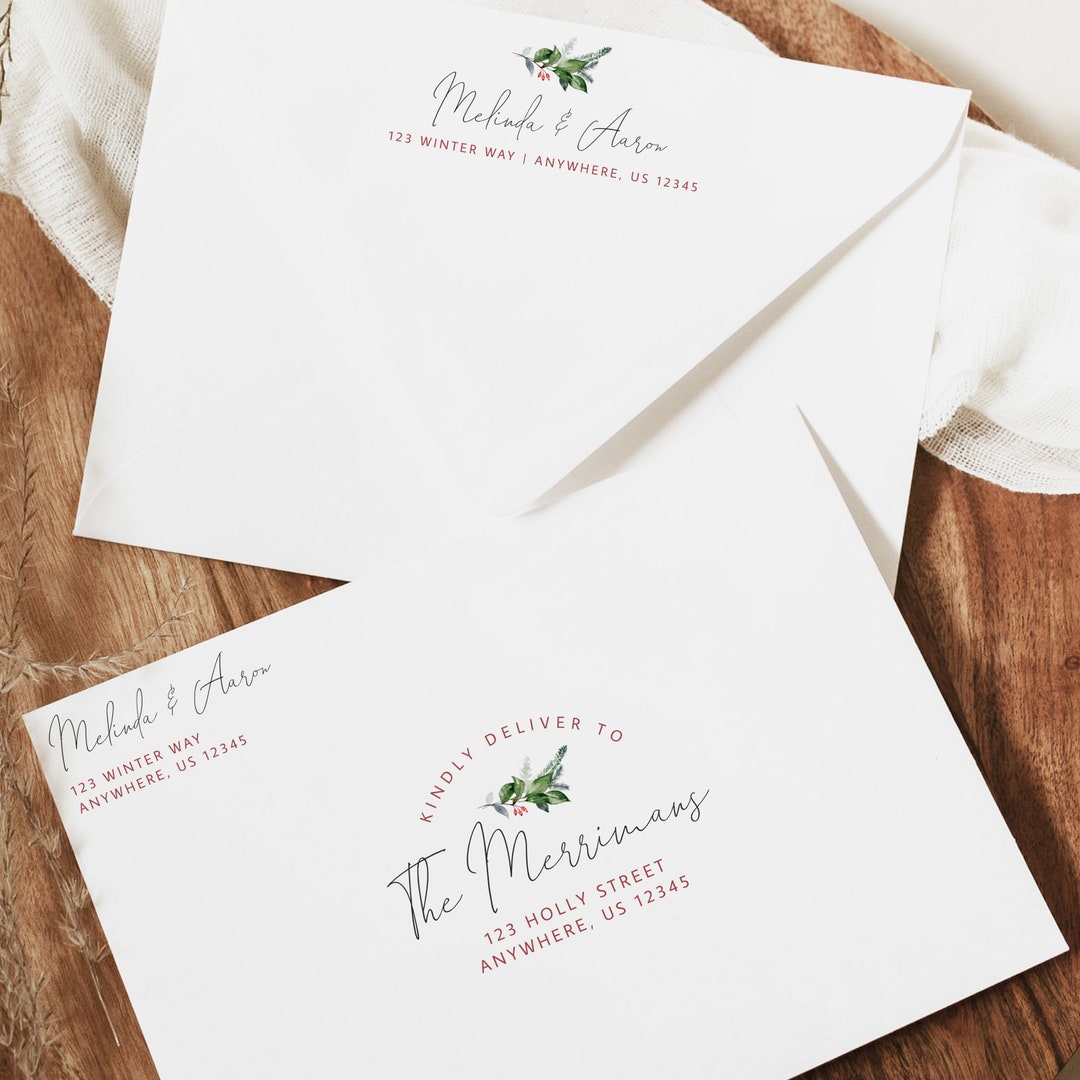 Christmas Envelopes,winter Envelopes, Christmas Cards, Recipient ...