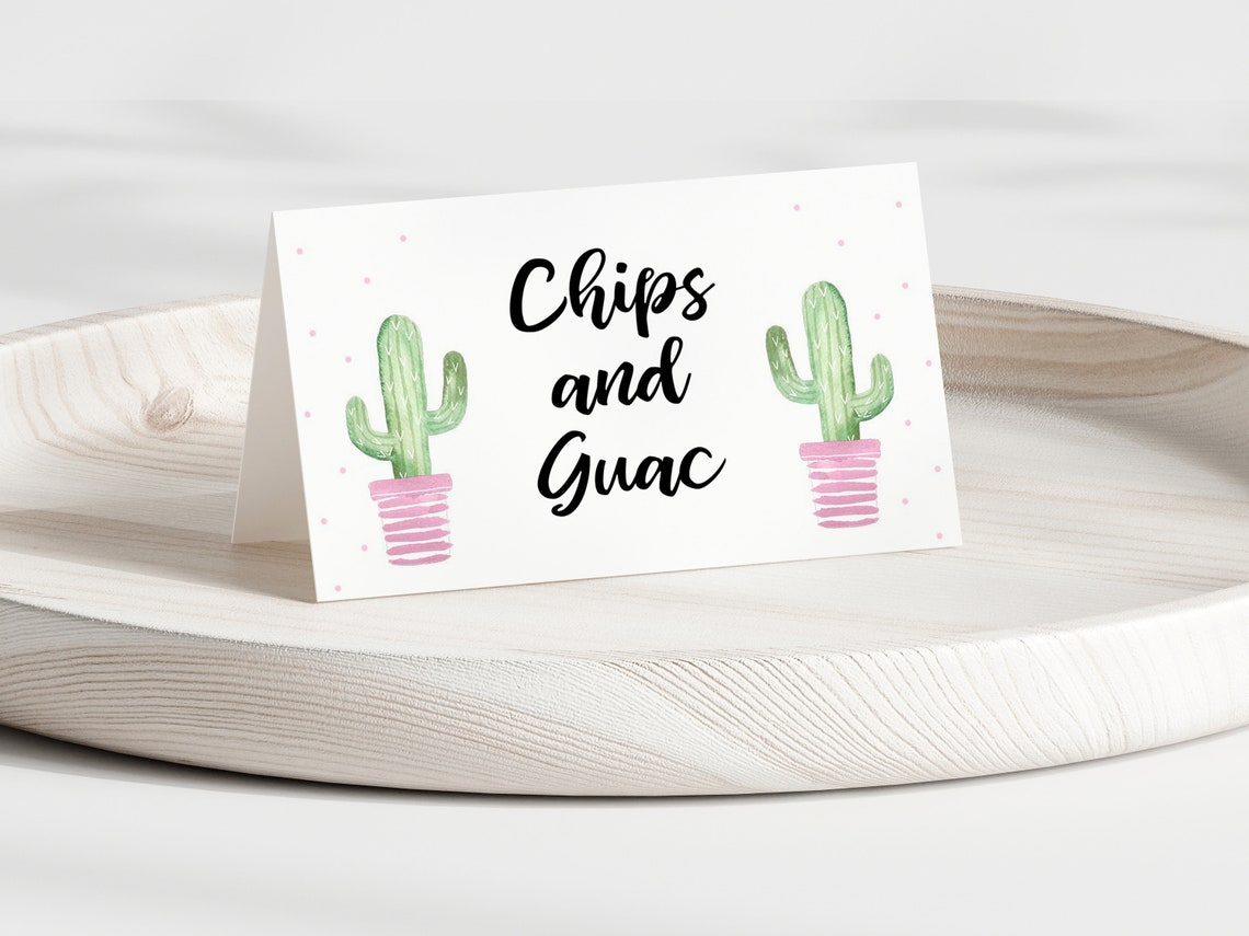 Cactus Food Labels Cactus Party Cinco De Mayo Food Labels - Etsy