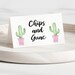 Cactus Food Labels, Cactus Party, Cinco De Mayo Food Labels, Taco Party ...