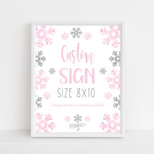 Christmas Birthday Custom 8x10 Sign Snow Much Fun - Etsy
