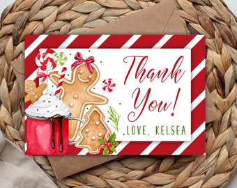 Printable Christmas Thank You Cards for Kids Fill in the - Etsy