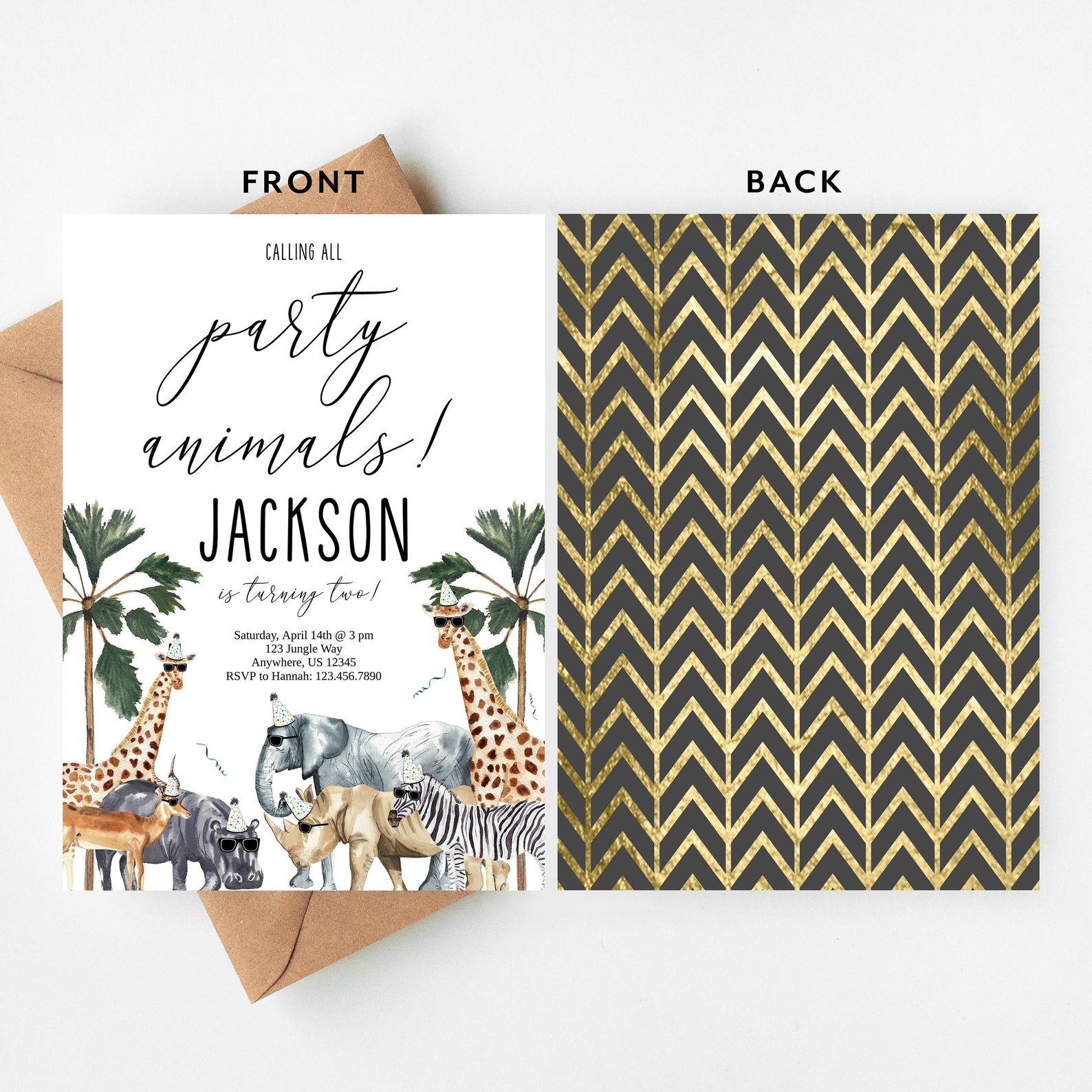 Party Animal Invitation Wild Animal Invitation Safari - Etsy