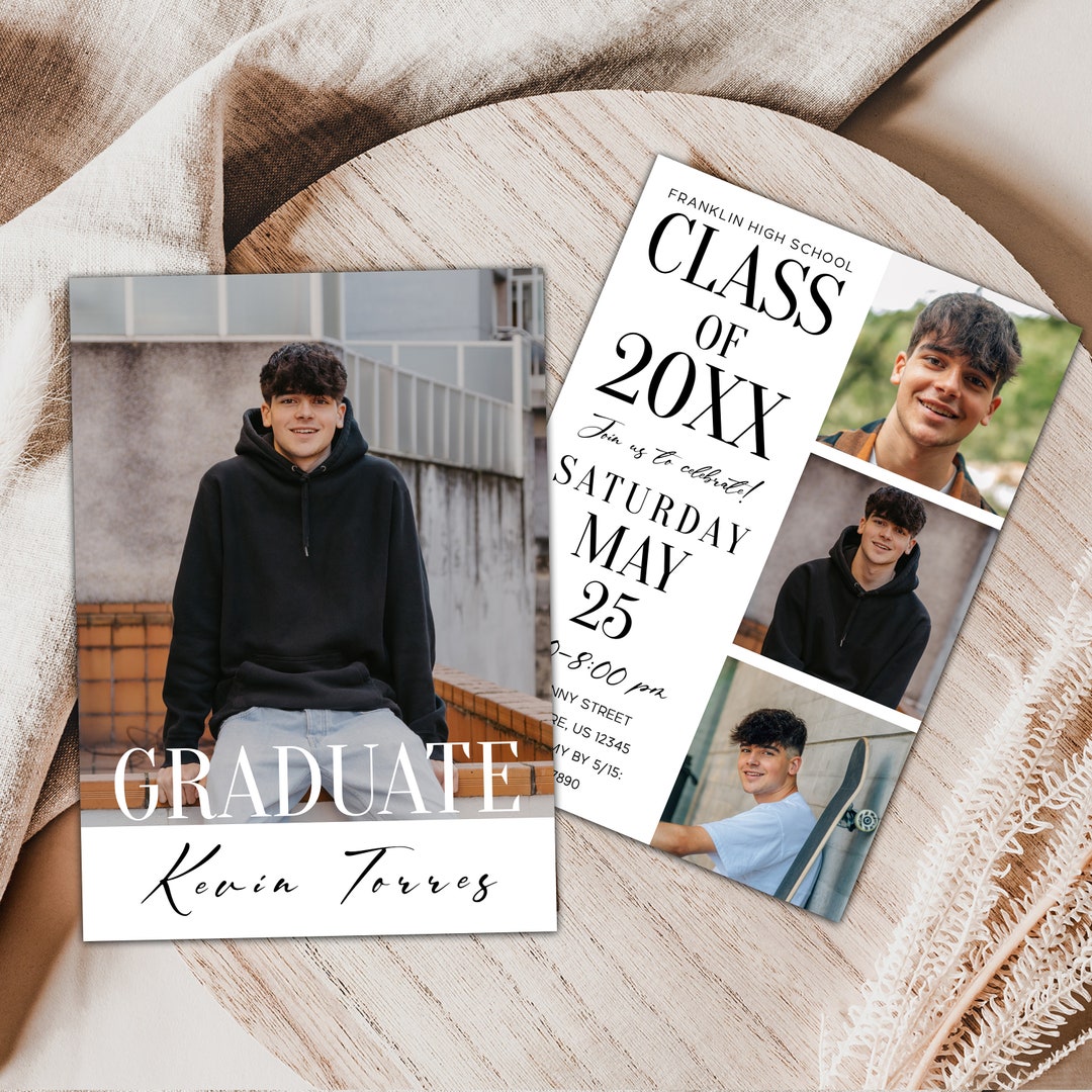 Graduation Announcement, Graduation Invitation, Photo Graduation ...