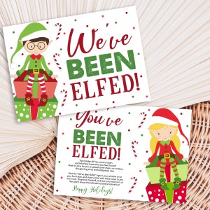 Elf Cards We've Been Elfed You've Been Elfed - Etsy