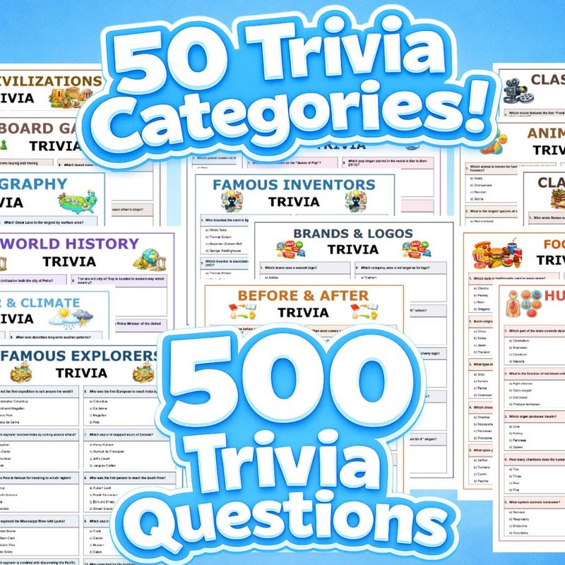 Trivia Night Kits - Etsy
