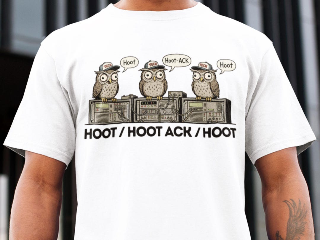 TCP Three-way Handshake Owl Shirt | Funny Network Engineer Hoodie ...