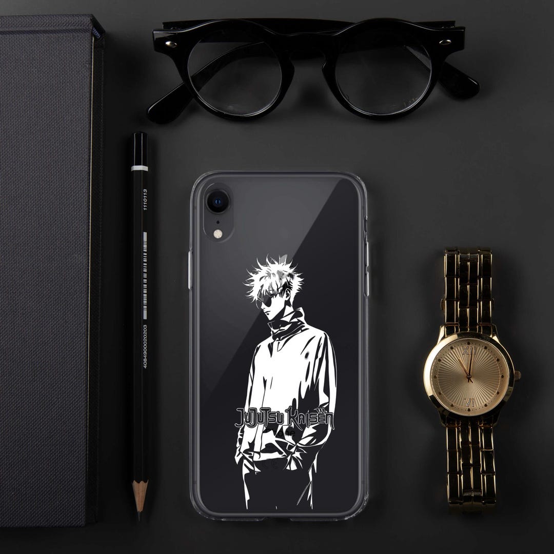 Gojo Satoru Clear iPhone Case, Jujutsu Kaisen Phone Cover, Anime Line ...